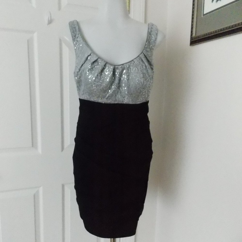 Ruby Rox Little Black And Silver Dress Size M - Gem